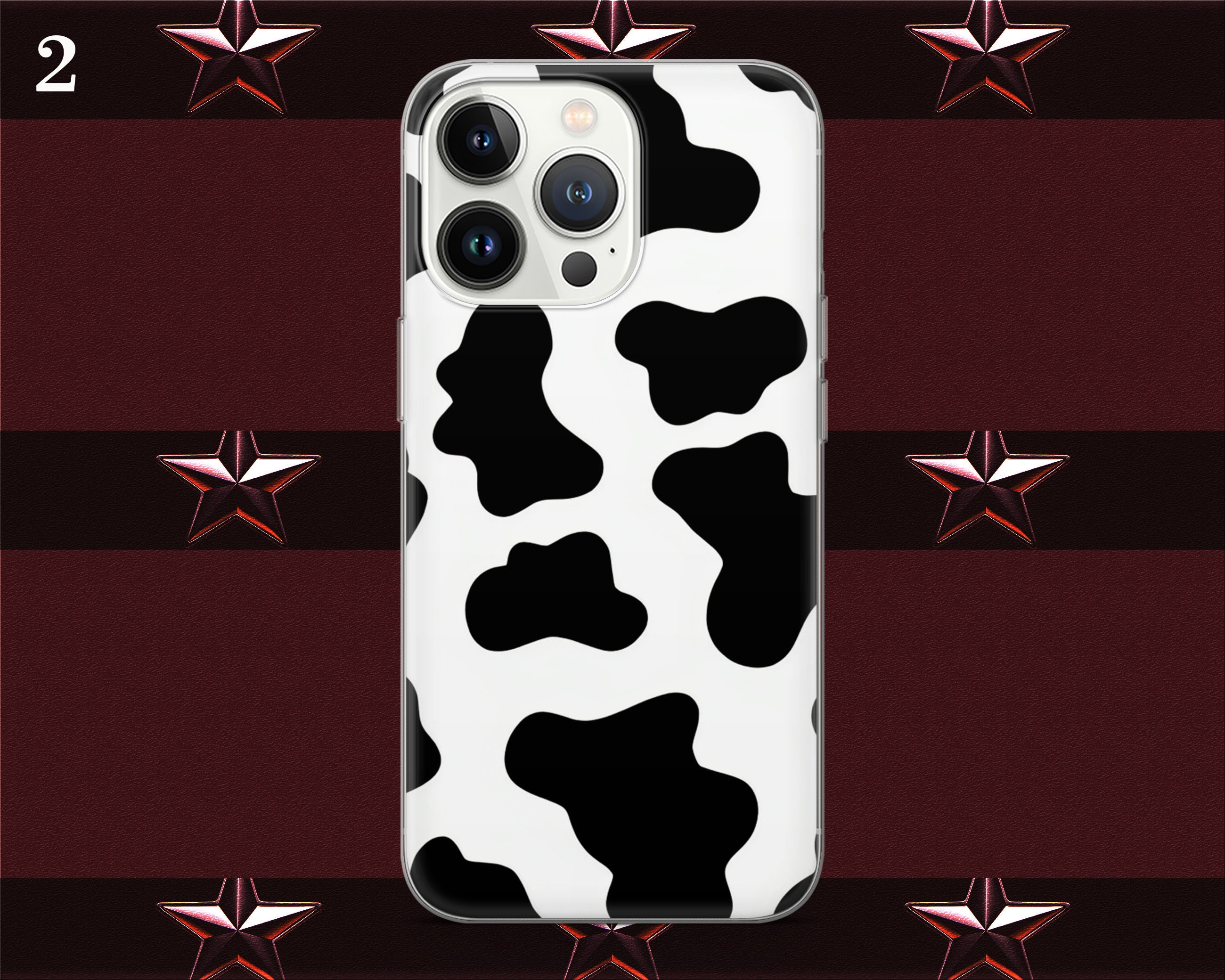 Cow Print Leopard Print Cool Cow Skin Phone Case for iPhone 14 13 Pro Max 12 11 X XS 8, Fits ...