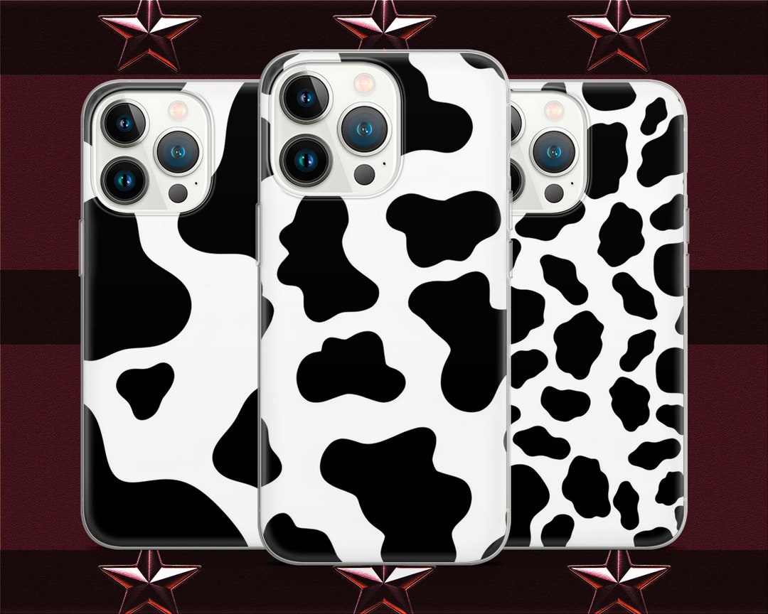 Cow Print Leopard Print Cool Cow Skin Phone Case for iPhone 14 13 Pro Max 12 11 X XS 8, Fits ...