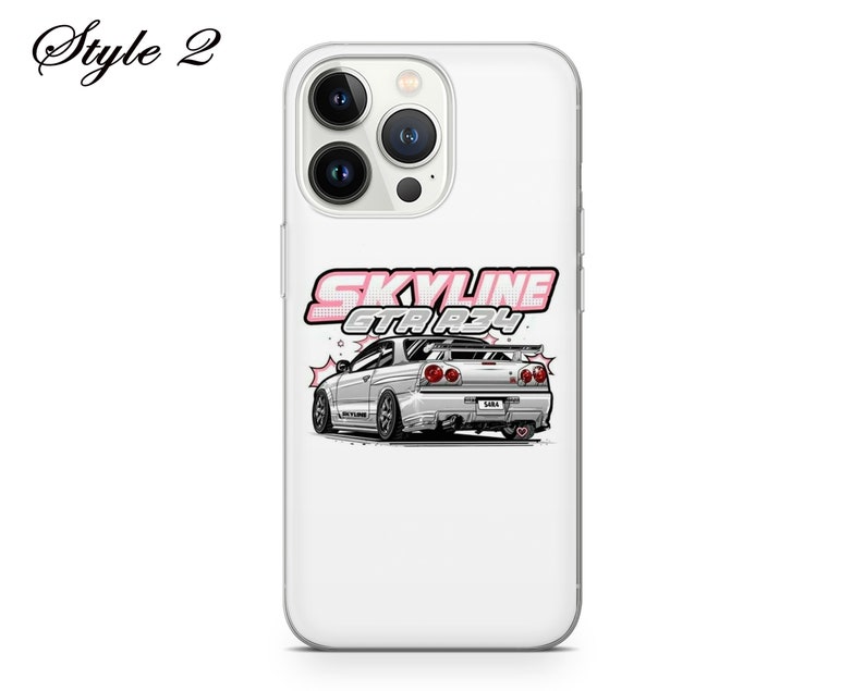 Skyline Drifting JDM Gtr R34 Racing Car Phone Case for iPhone 16 15 14 ...