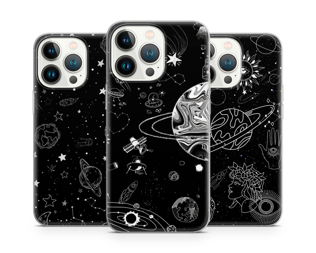 Planets Saturn Space Stars Astrology Phone Case for iPhone 15 14 13 Pro ...