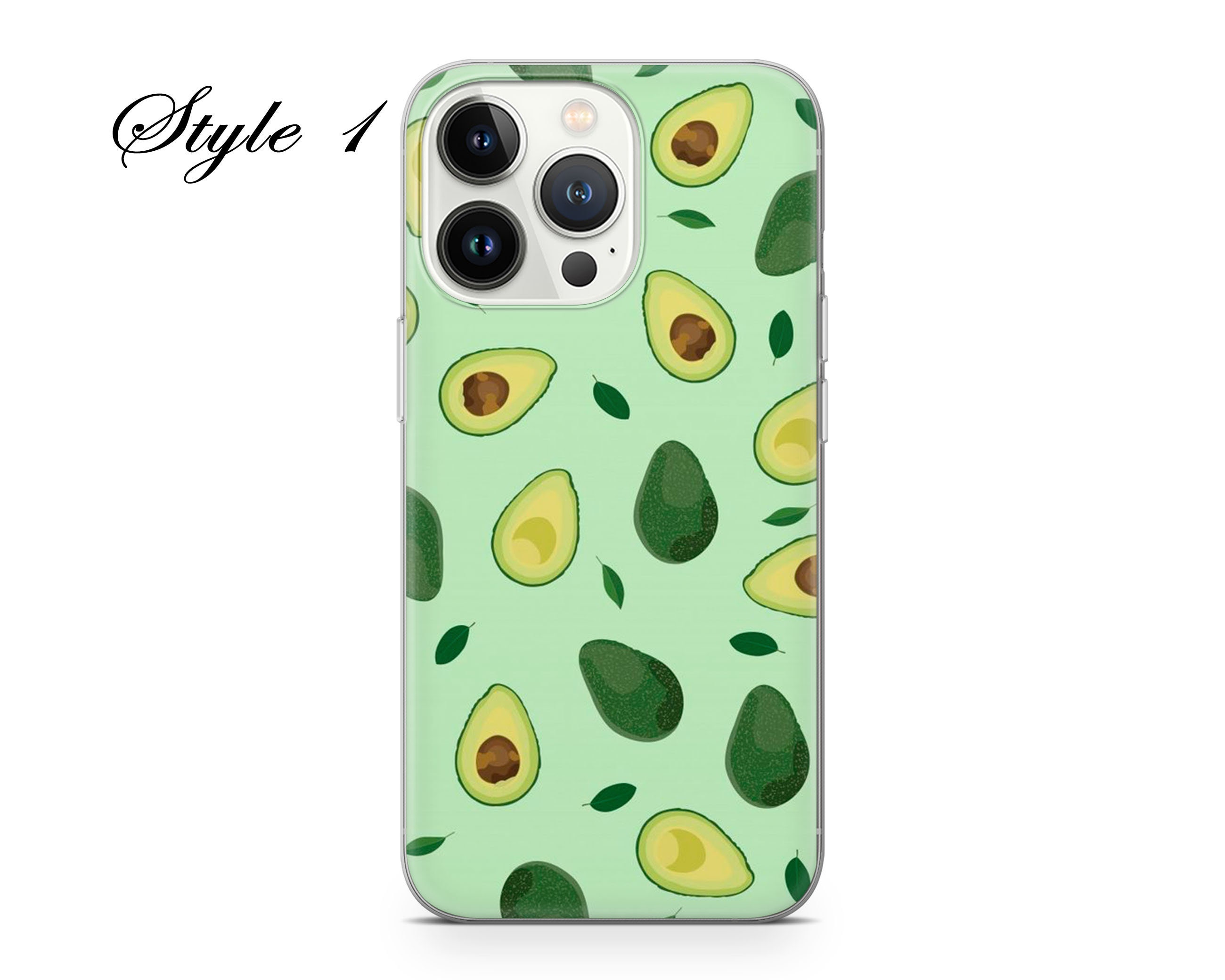 Avocado Cute Fruit Veggie Pattern Art Phone Case for iPhone 15 14 13 ...