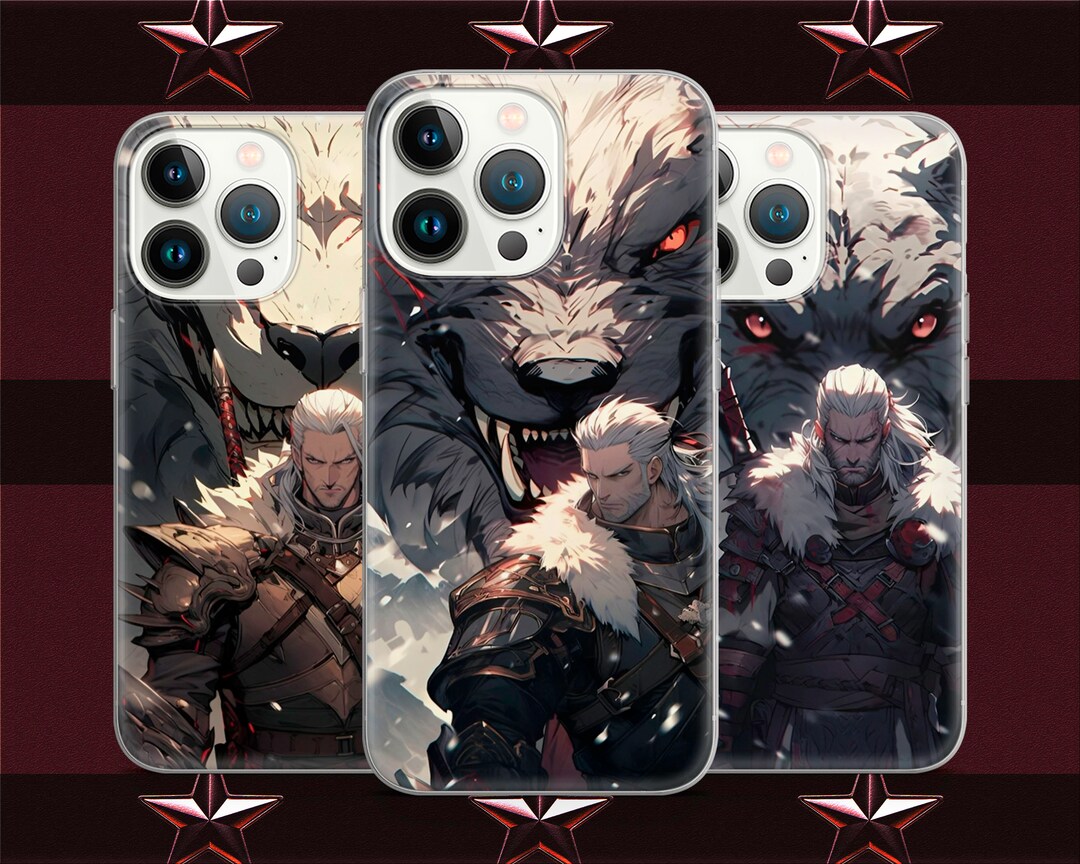 Geralt Rivia Wolf Witcher Cool Fan Art Phone Case for iPhone 14 13 Pro ...