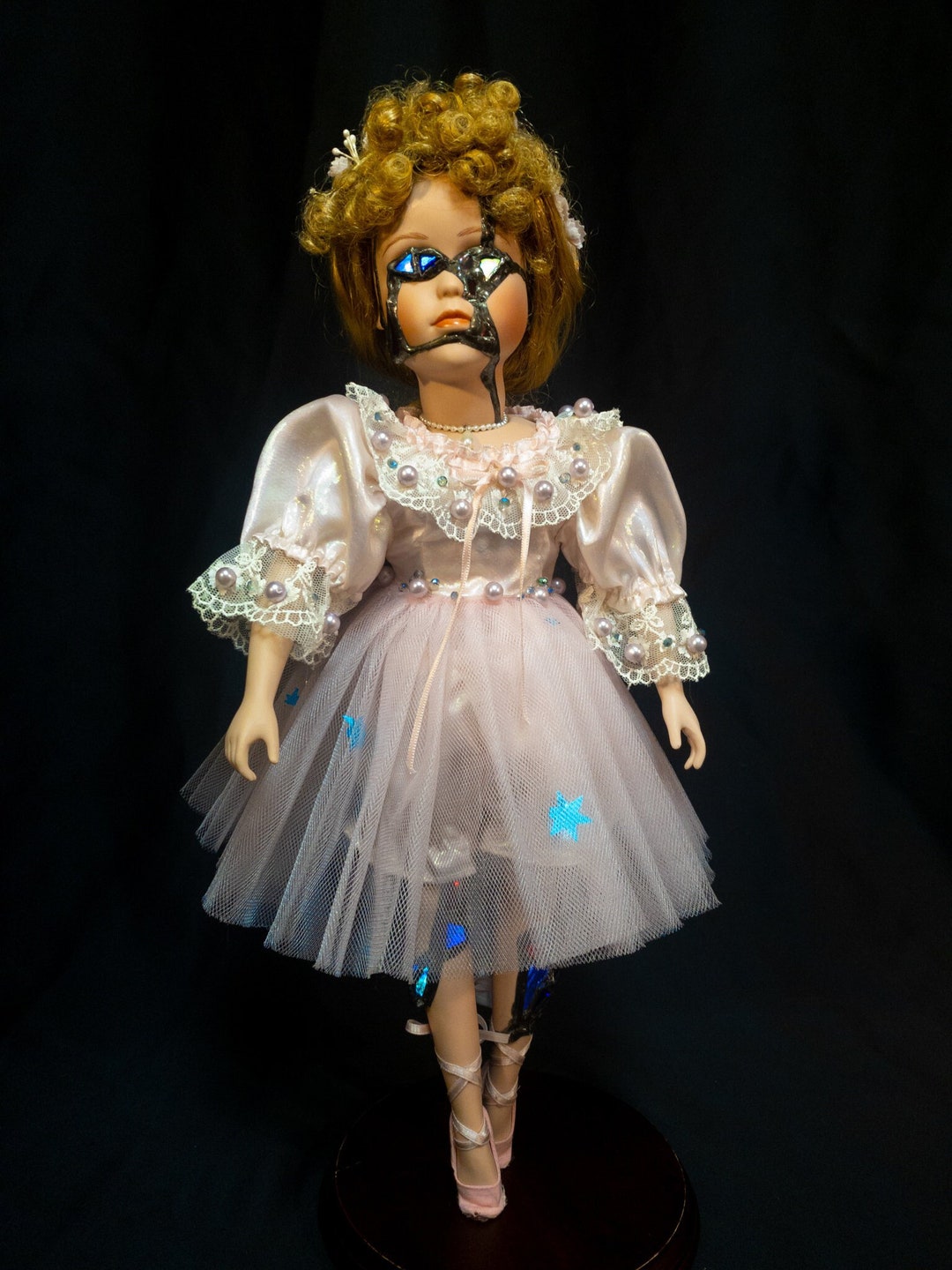 Porcelain Doll Stained Glass Lamp OOAK - Etsy