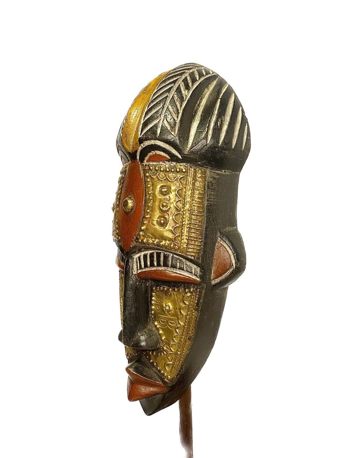 African Mask Hand-carved Wood Ashanti BEASS Mask From GABON Vintage ...