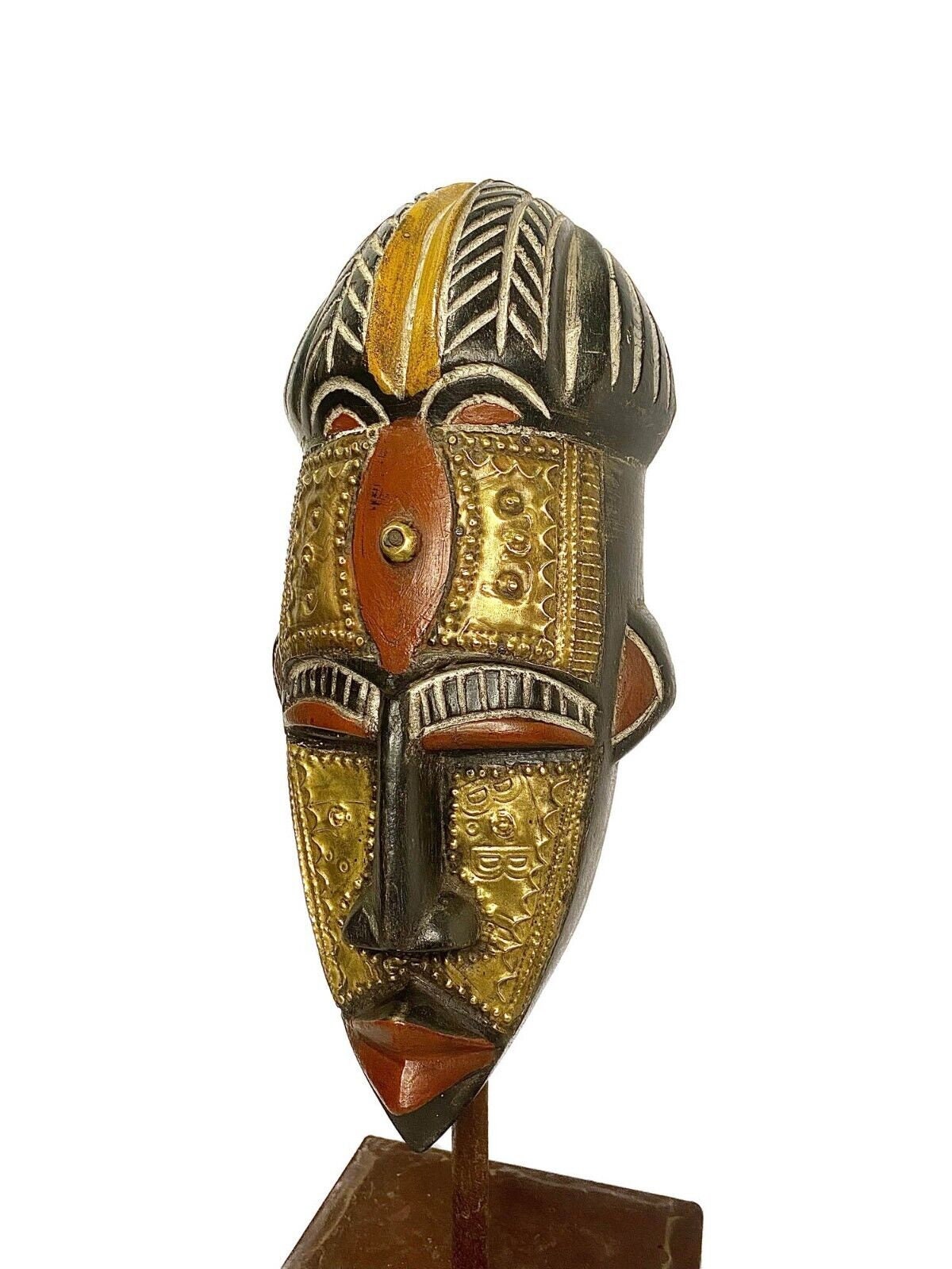 African Mask Hand-carved Wood Ashanti BEASS Mask From GABON Vintage ...