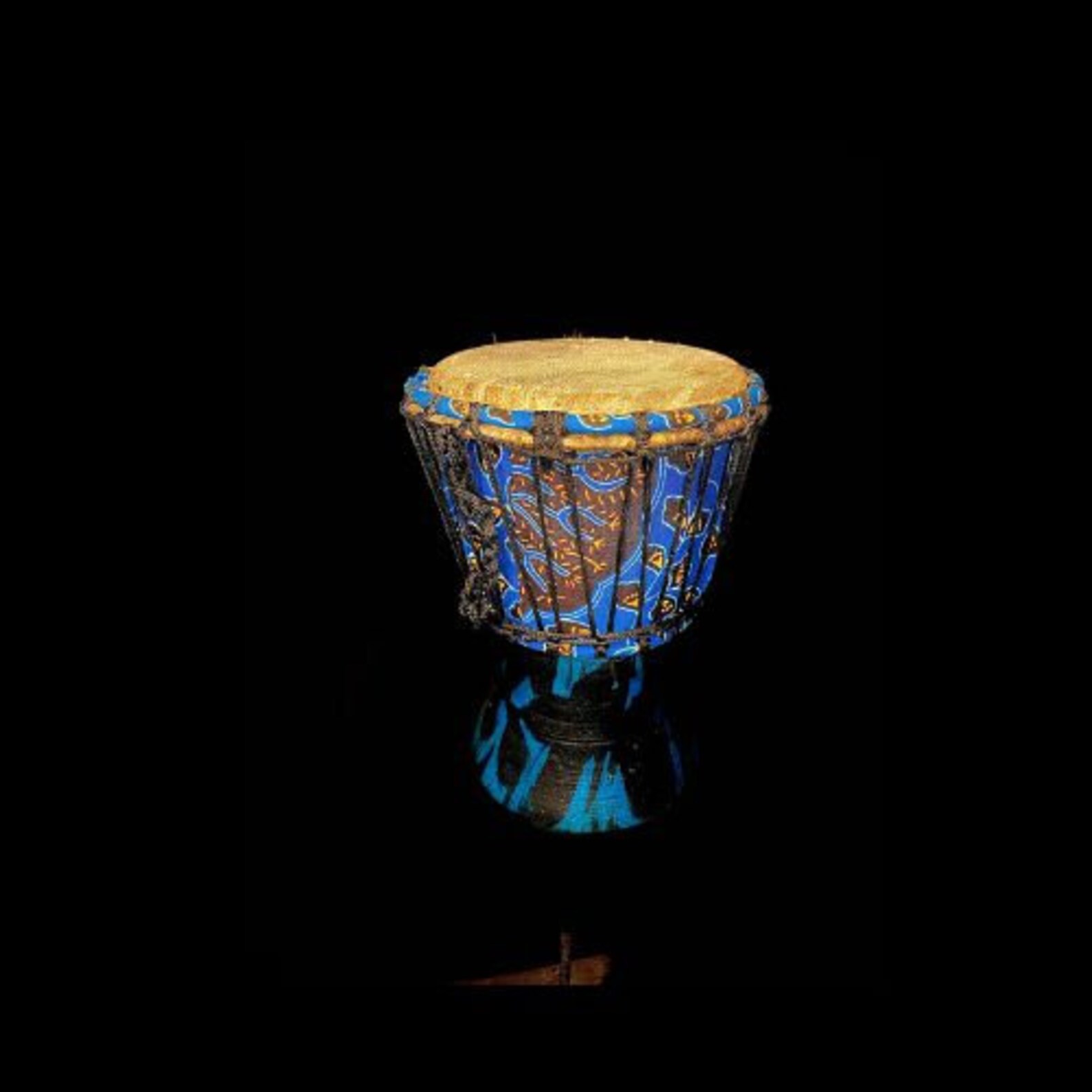 Ethnical Wooden Mall Handmade Djembe Blue Drum Tribal African ...