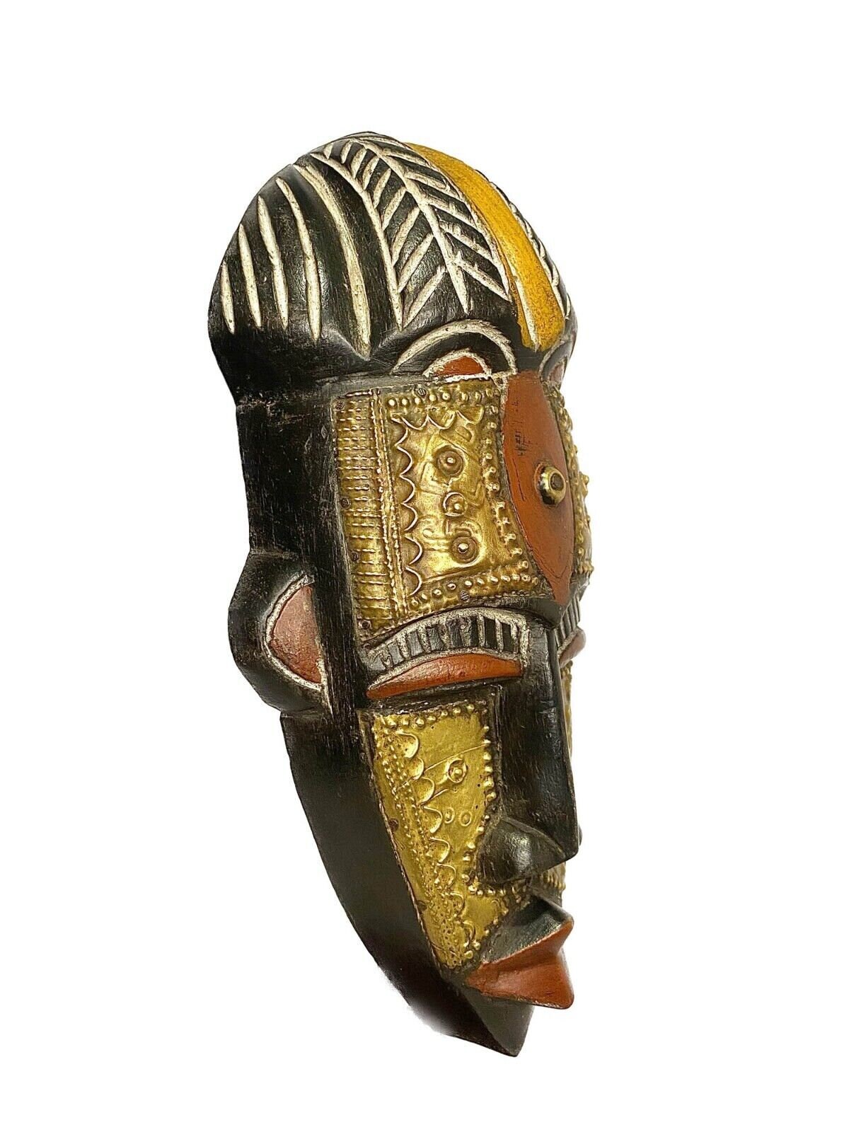 African Mask Hand-carved Wood Ashanti BEASS Mask From GABON Vintage ...