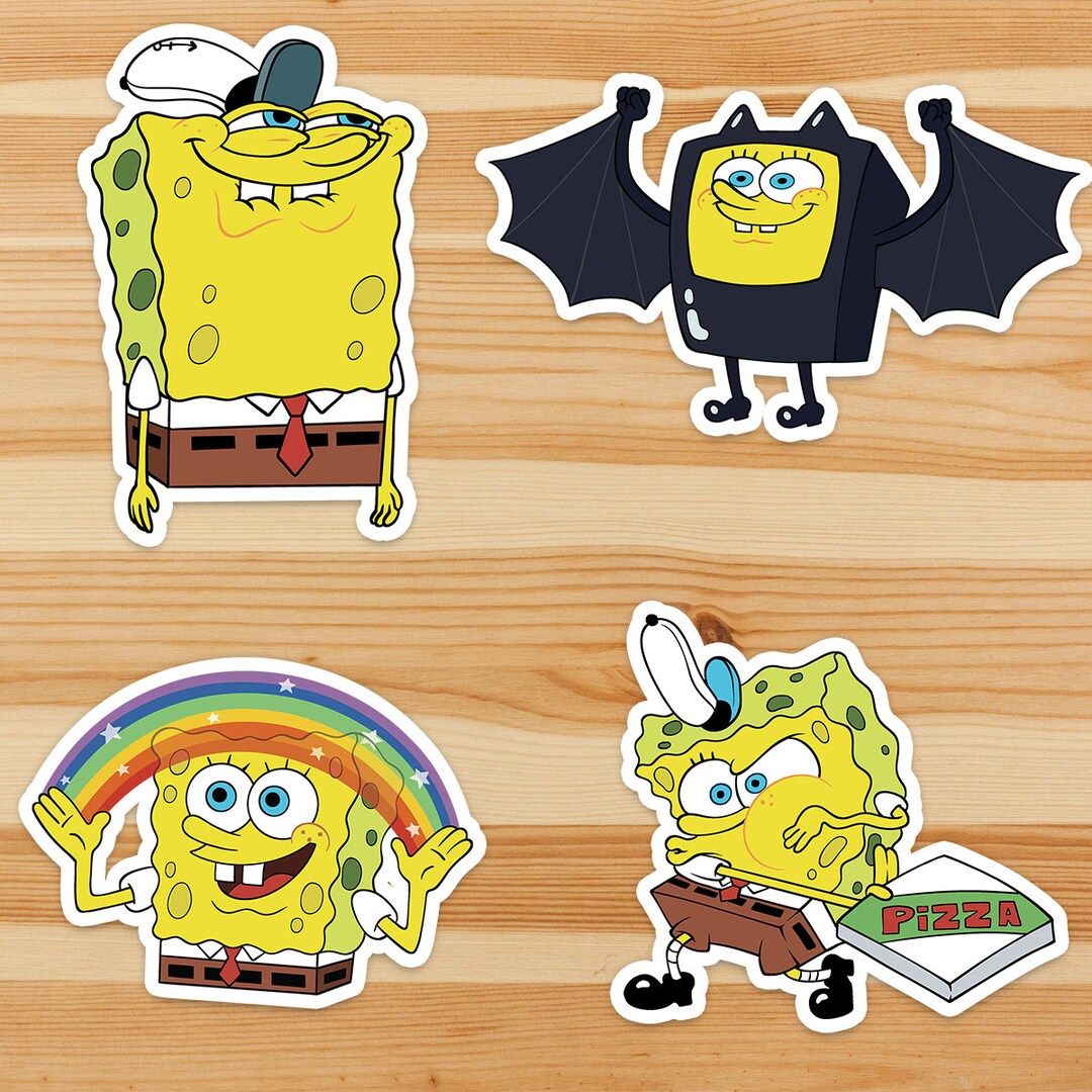 Yellow Sponge Memes Sticker Pack 2 - Etsy