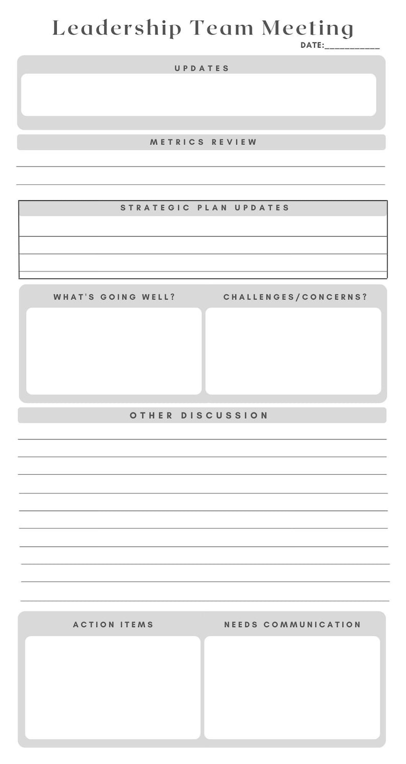 Leadership Team Meeting Notes - Etsy