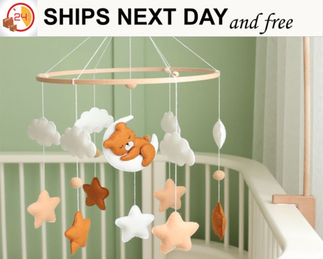 Teddy Bear Cot Mobile Handmade Baby Mobile Teddy Bear and - Etsy