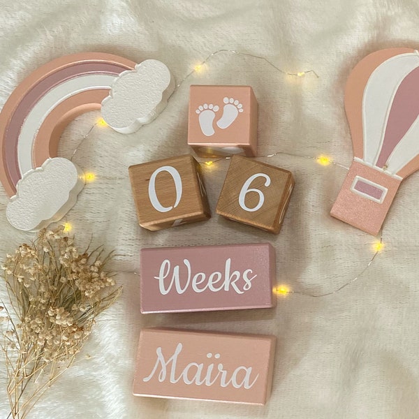 Milestone Blocks - Etsy