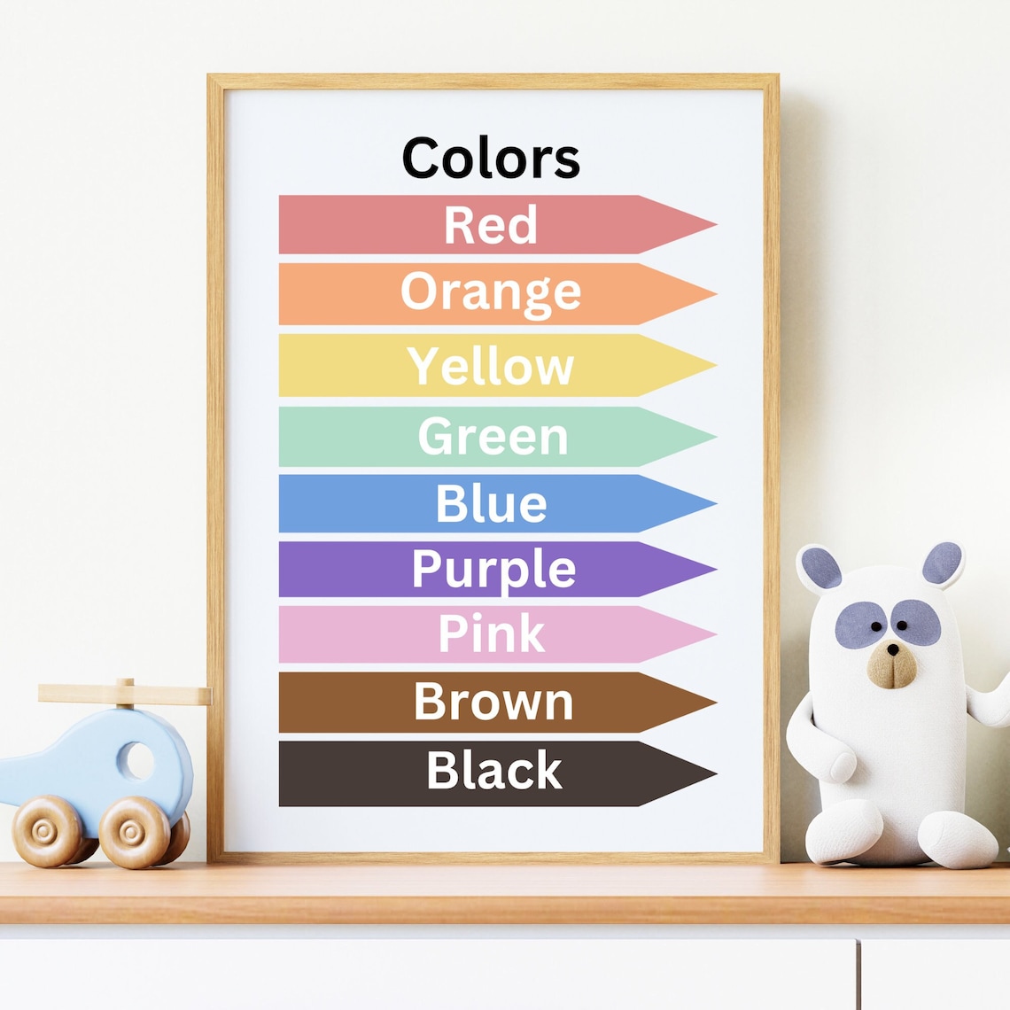 Colors Poster Rainbow Classroom Poster Educational Wall Art - Etsy