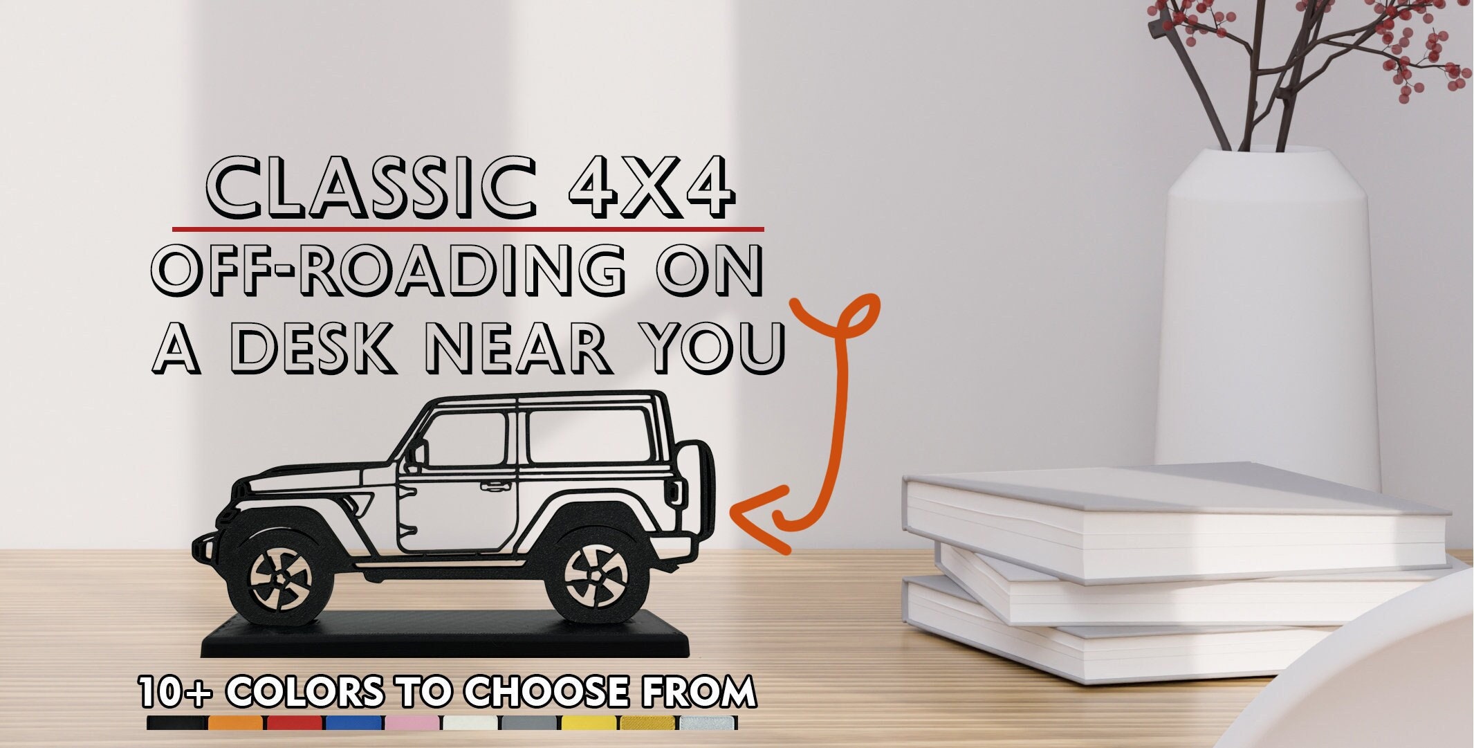 Classic 4x4 Model Desk Decor for Office Bookshelf Decor for Car Lover ...