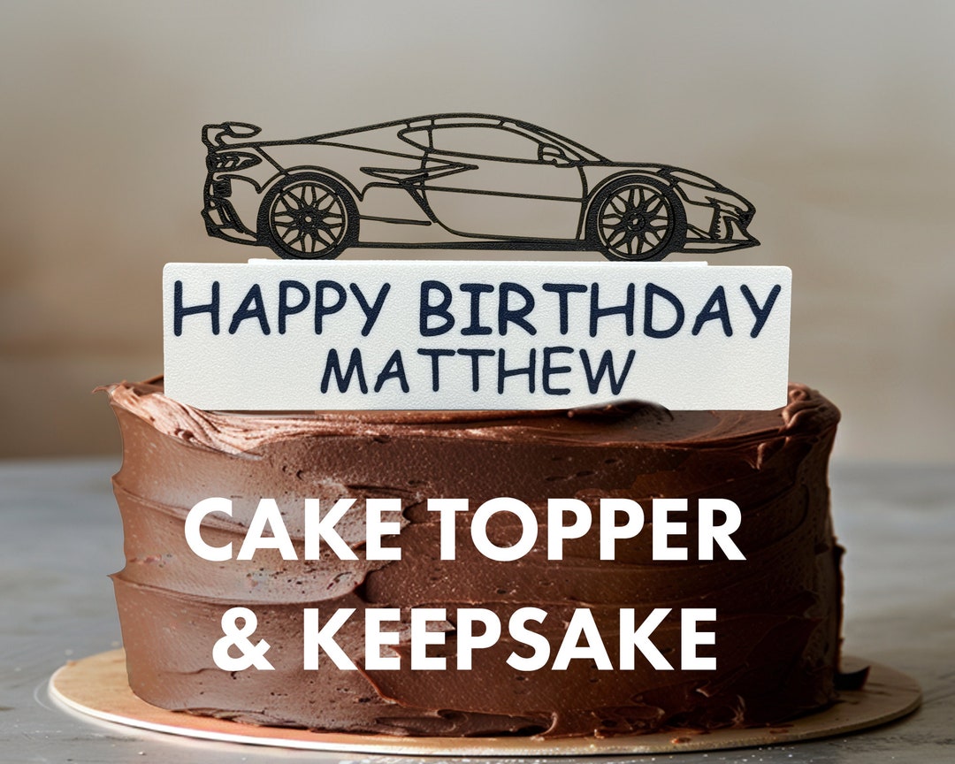 Corvette C8 Z06 Personalized Cake Topper Keepsake Z06 Car Model ...