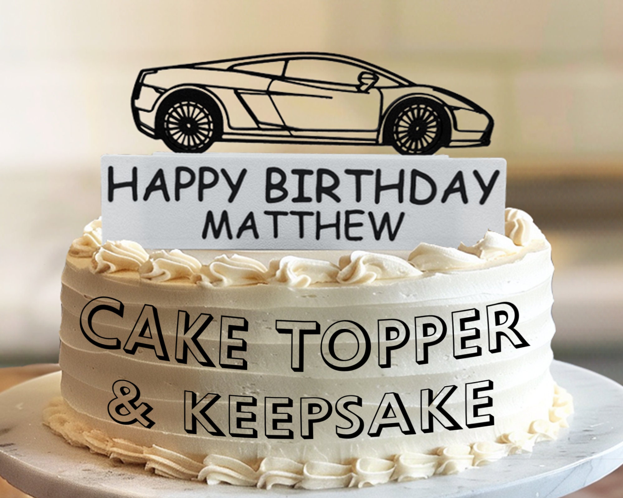 Lamborghini Personalized Cake Topper Keepsake Lamborghini Car Model ...