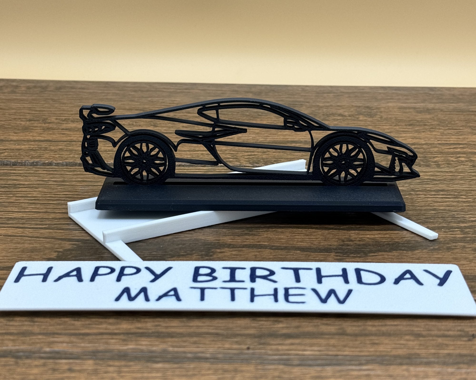 Corvette C8 Z06 Personalized Cake Topper Keepsake Z06 Car Model ...