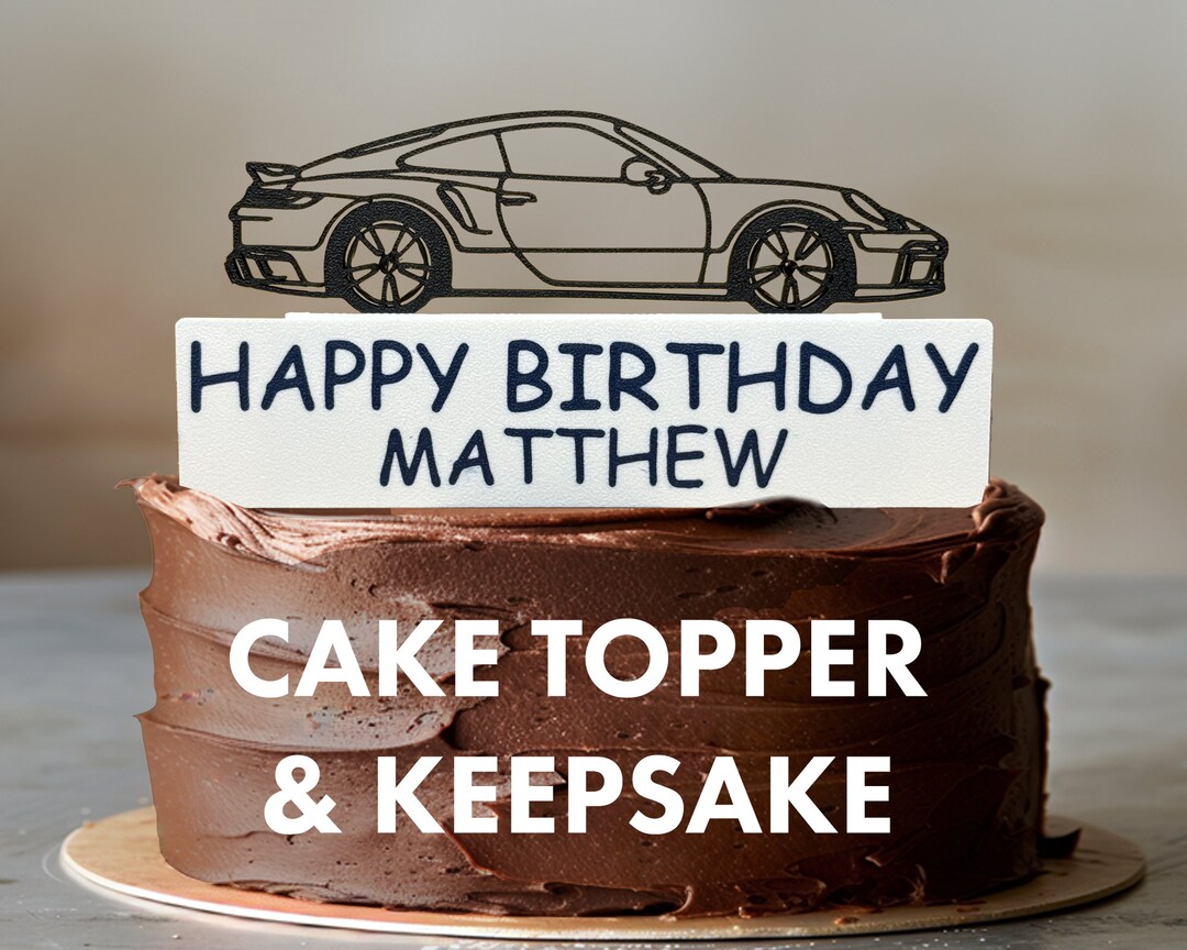 Porsche 911 Turbo S Personalized Cake Topper Keepsake 911 Turbo S Car ...
