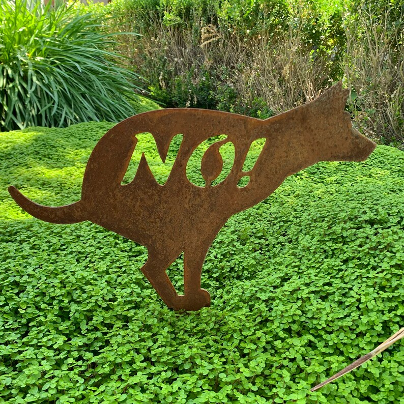 No Pooping Dog, Bad Dog, Yard Stake Sign, Yard Signs, Metal Large - Etsy