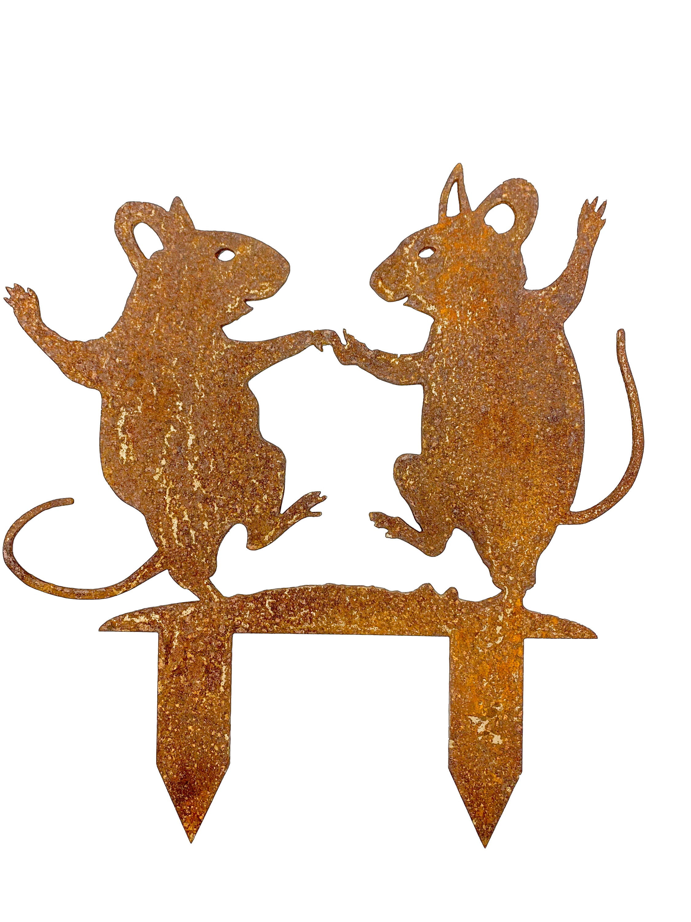 Rustic Rusty Metal Mice Dancing - Etsy