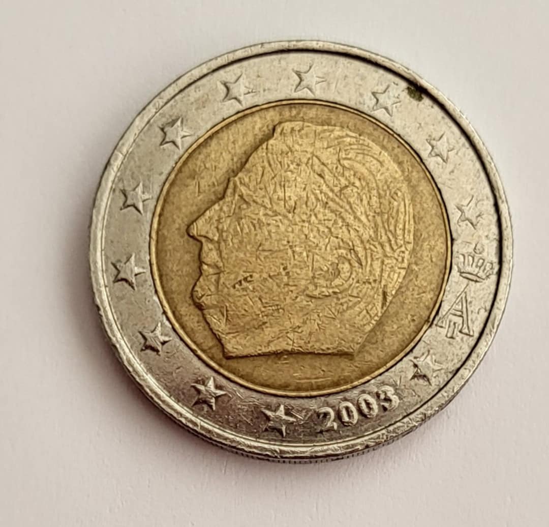2 Euro Coin Belgium 2003, Rare, Errors, Missminting - Etsy