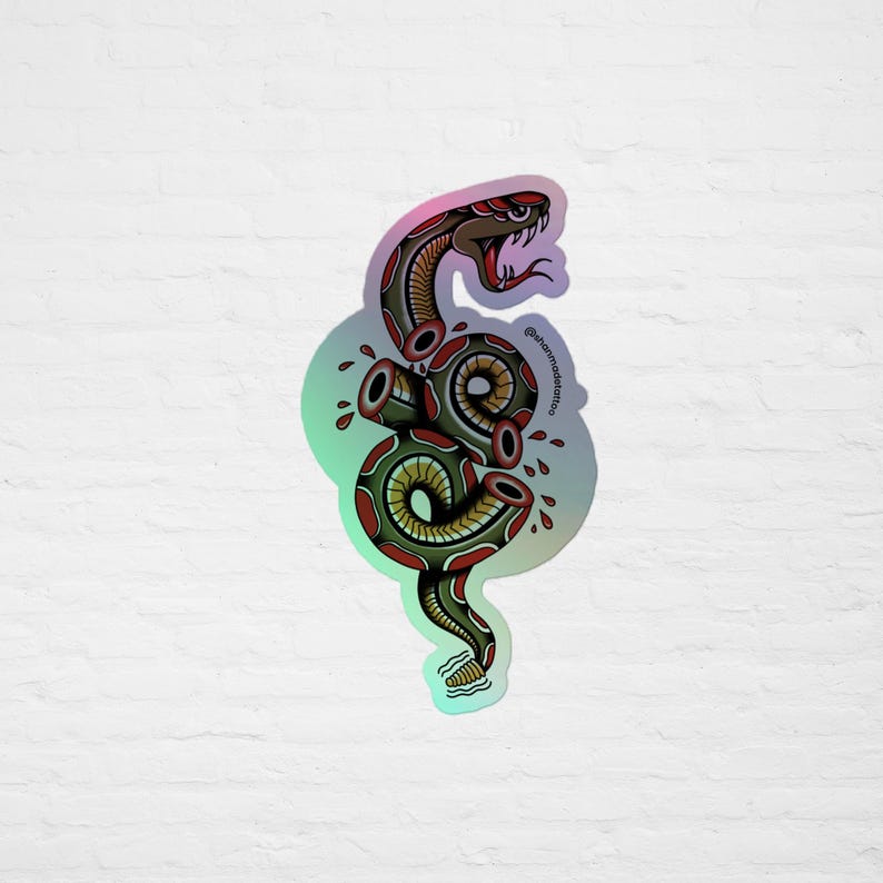 Holographic Rattlesnake Sticker - Etsy