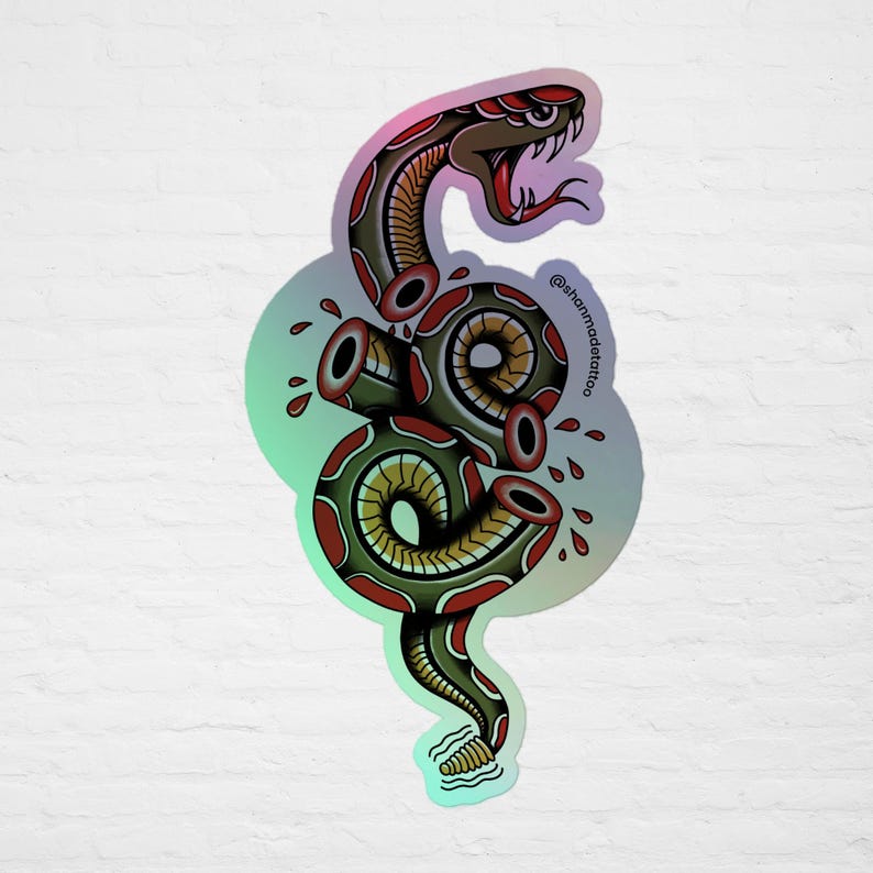 Holographic Rattlesnake Sticker - Etsy
