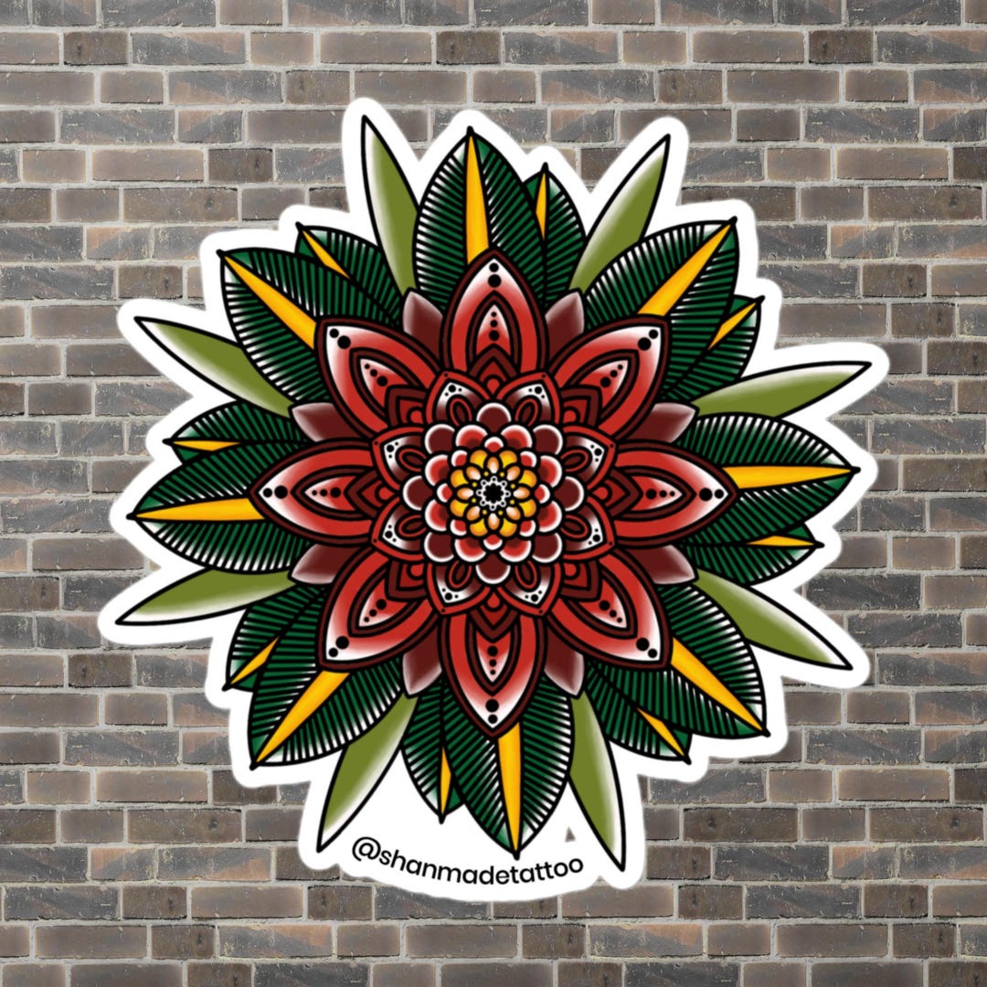 Flower Mandala Sticker - Etsy