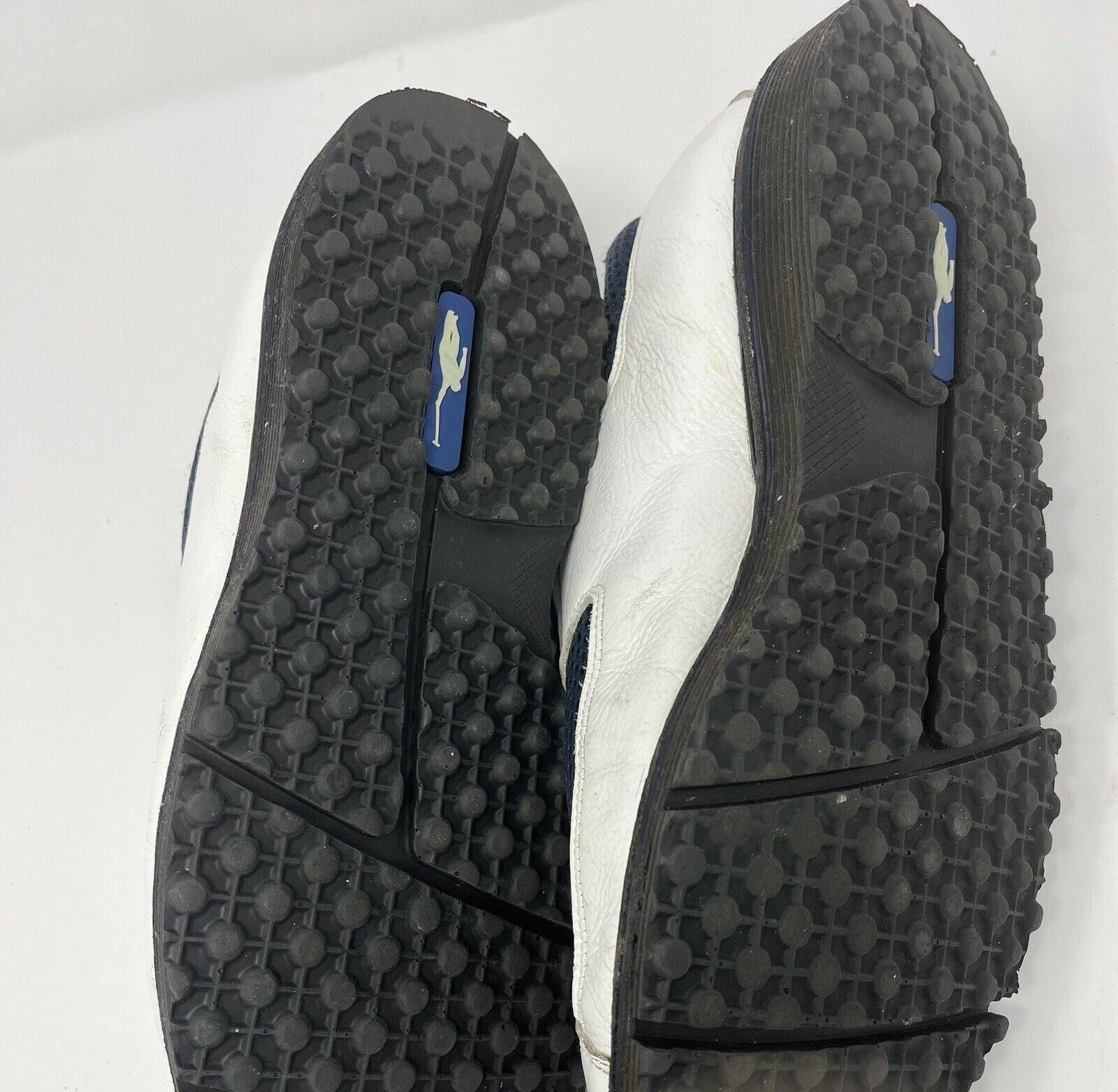 Allen Edmonds JACK NICKLAUS White Navy Hybrid Spikeless Golf Men SZ 10 ...