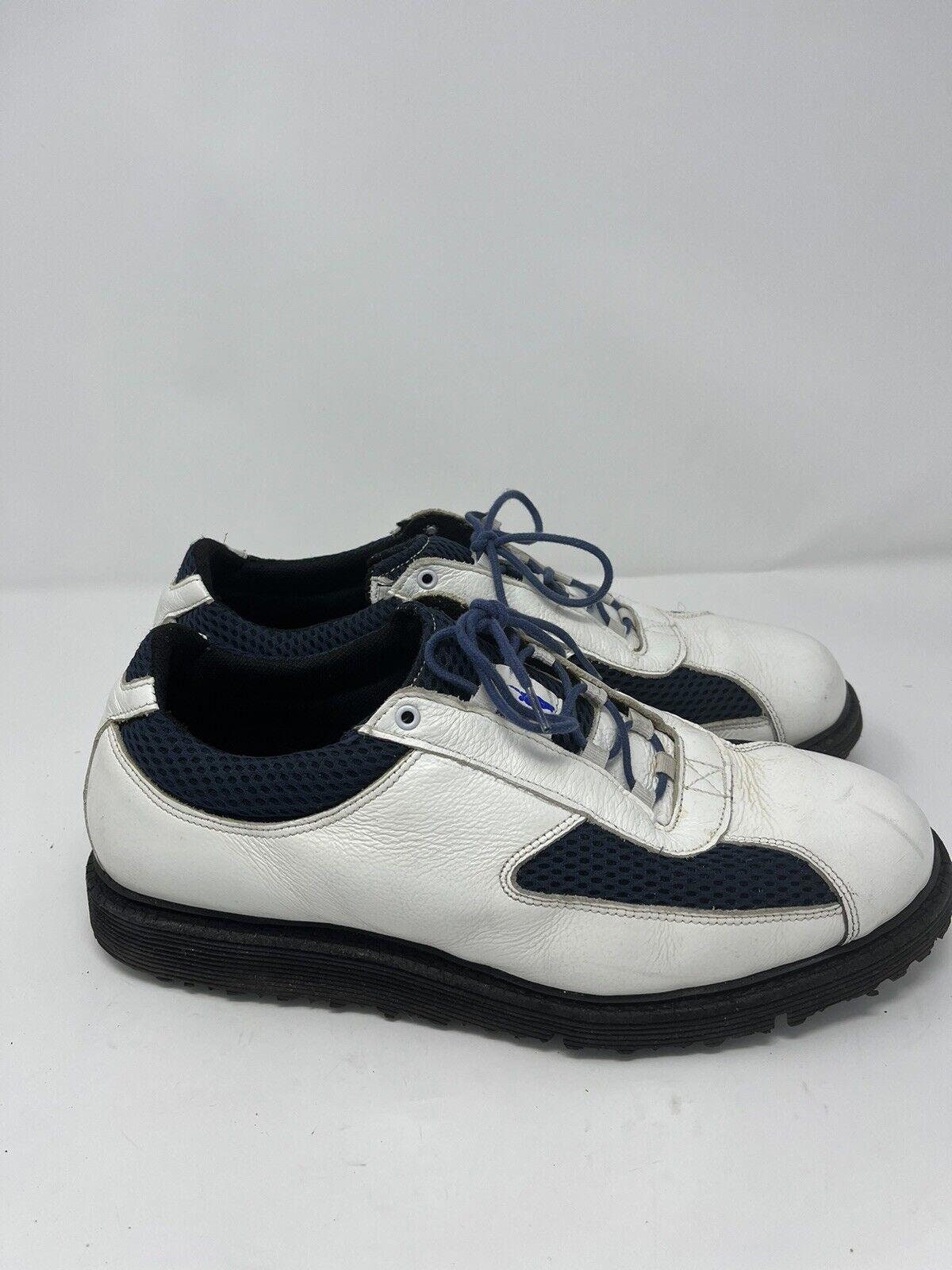 Allen Edmonds JACK NICKLAUS White Navy Hybrid Spikeless Golf Men SZ 10 ...