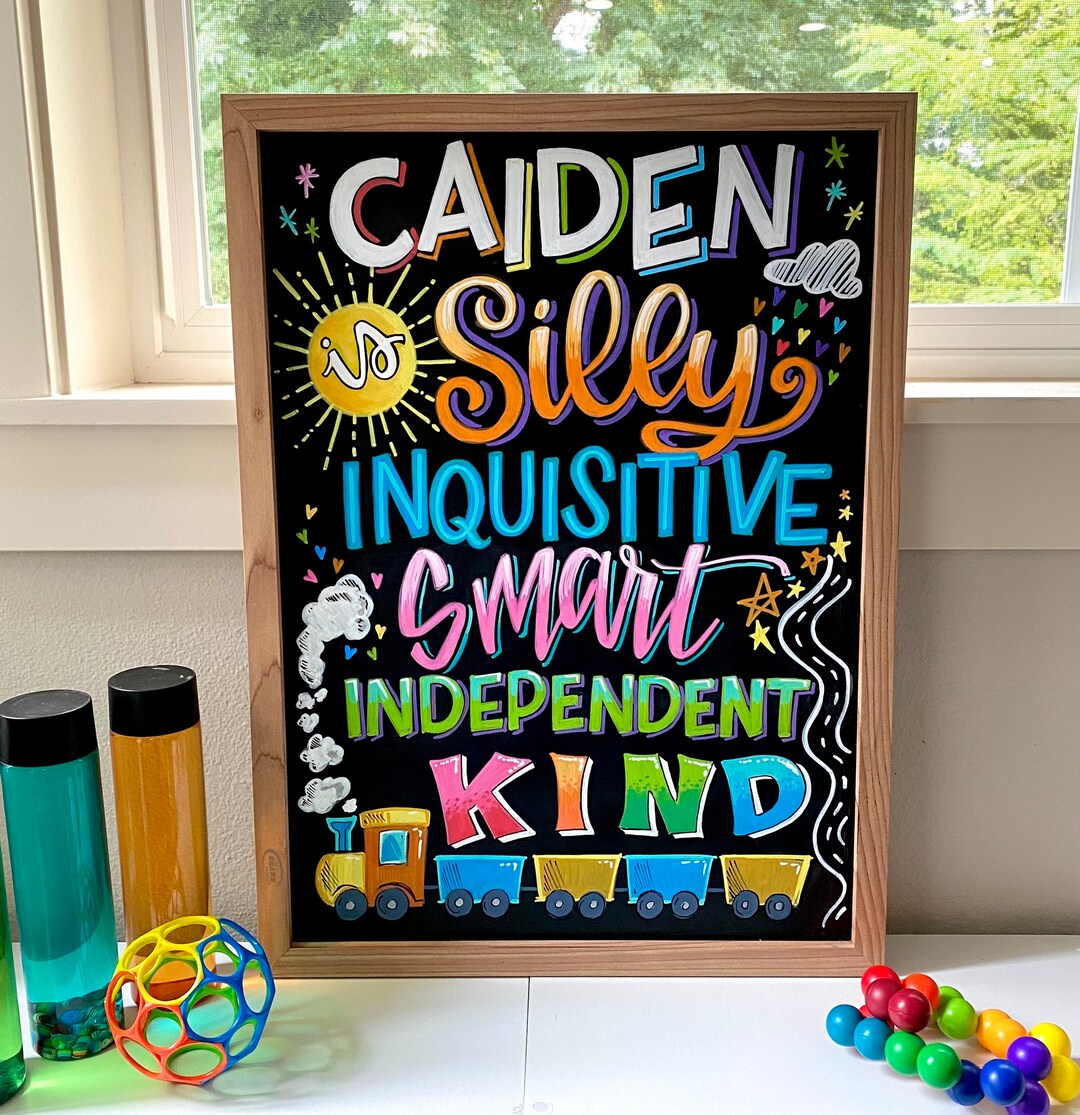 Kids Room Art, Positive Affirmations Sign, Positive Art, Custom Name ...