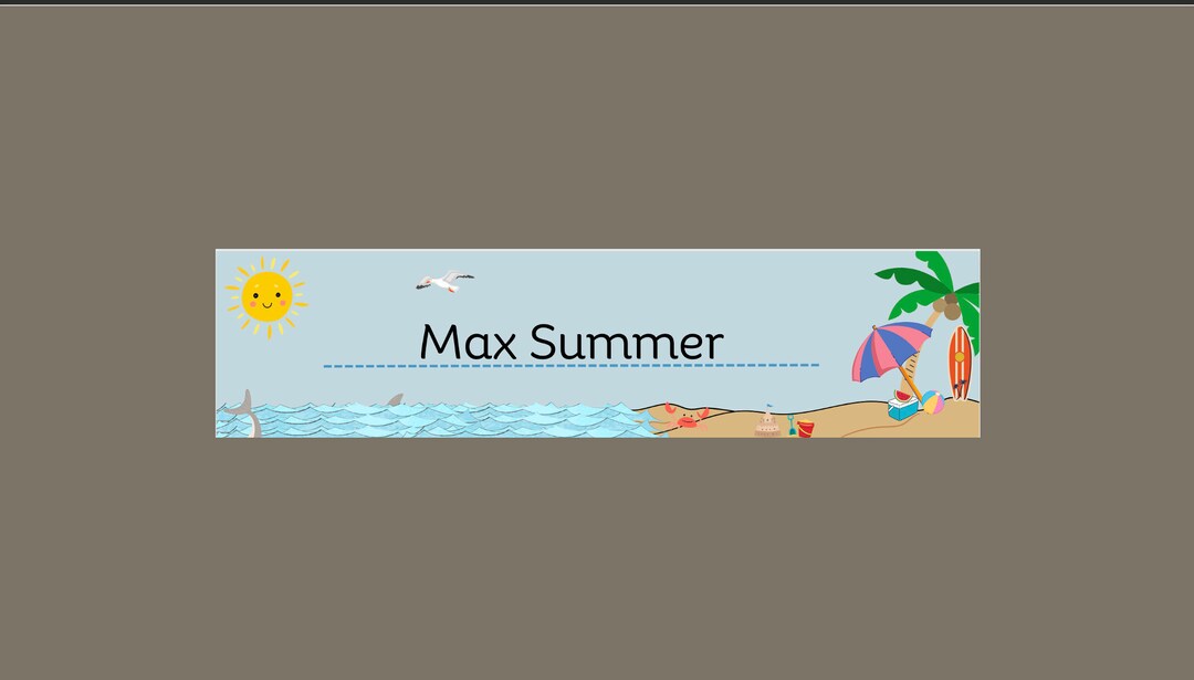 Summer Name Tag - Etsy