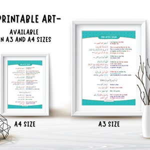 Zikr After Salah Printable Poster for Muslim Kids With English ...