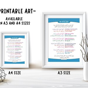 Dua After Salah Printable Poster for Muslim Kids With English ...