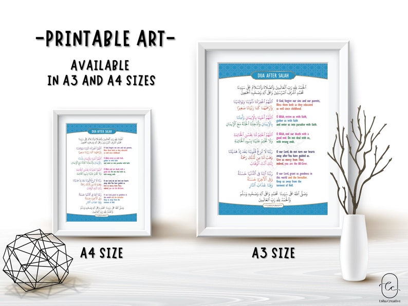 Dua After Salah Printable Poster for Muslim Kids With English ...