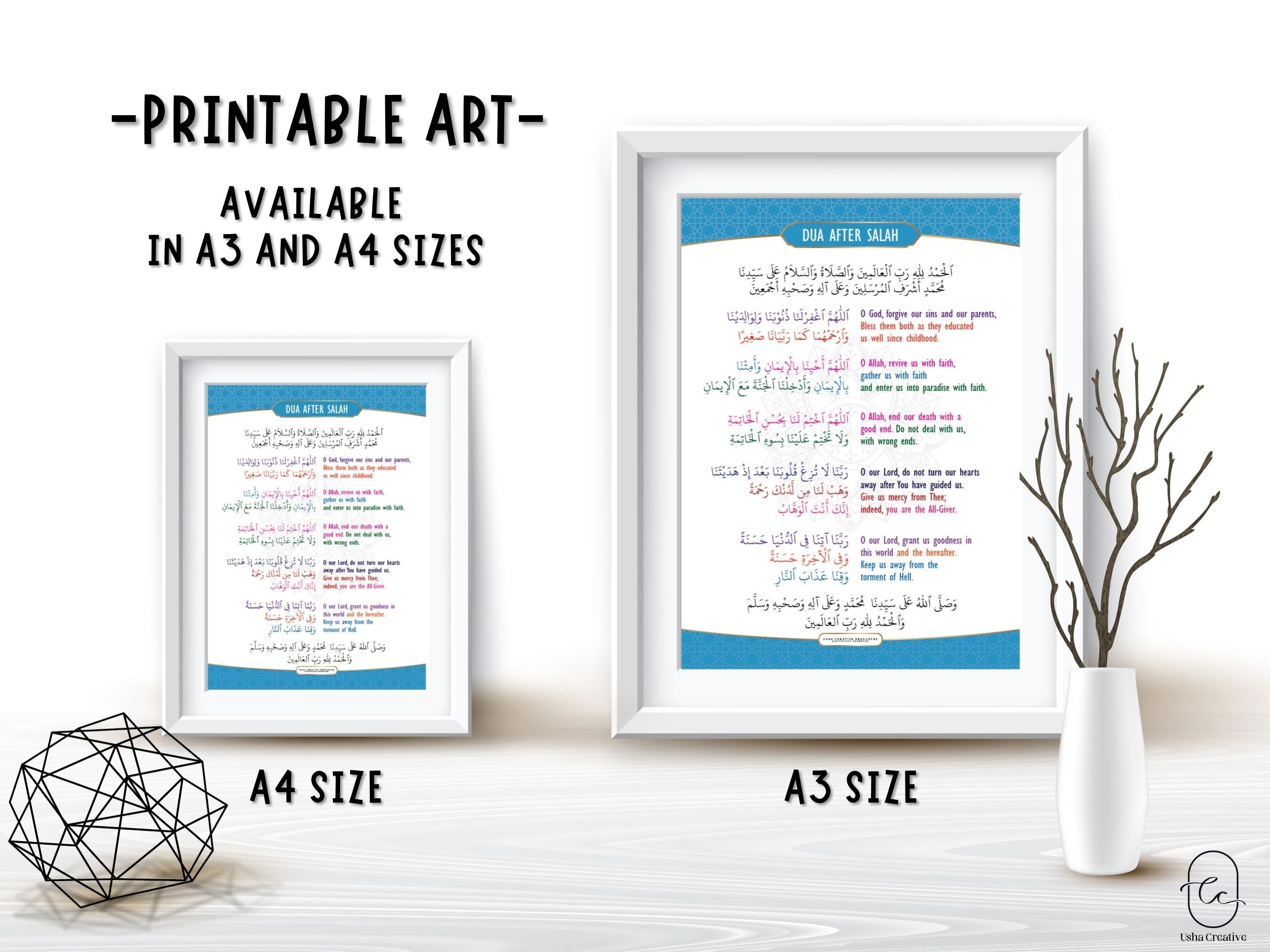 Dua After Salah Printable Poster for Muslim Kids With English - Etsy ...