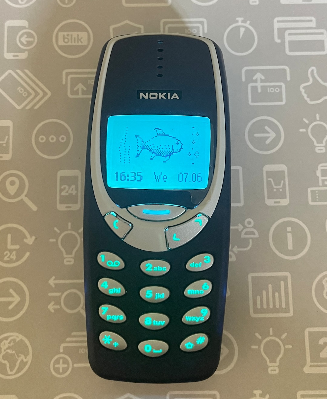 Modified Nokia 3310 3330 Phone ICE BLUE Backlight - Etsy