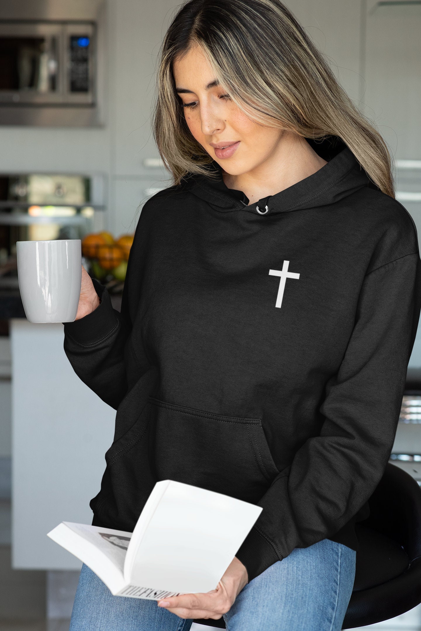 Christian Cross Hoodie, Faith Hoodies, Cross Sweatshirt for Church ...