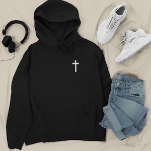Christian Cross Hoodie, Faith Hoodies, Cross Sweatshirt for Church ...