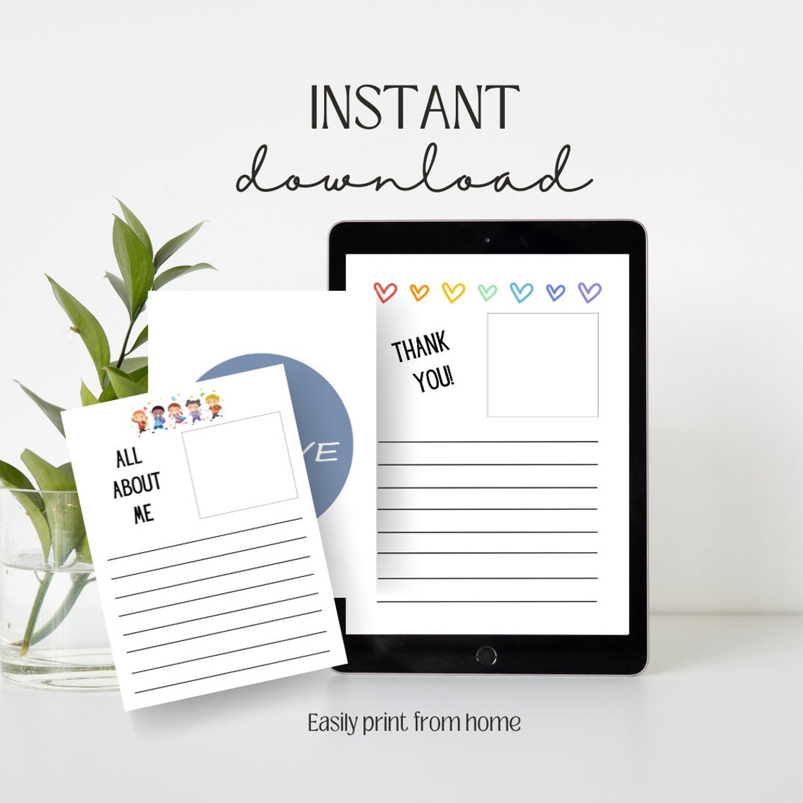 Thank You Printable Thank You Week Gift Thank You Teacher Gifts ...