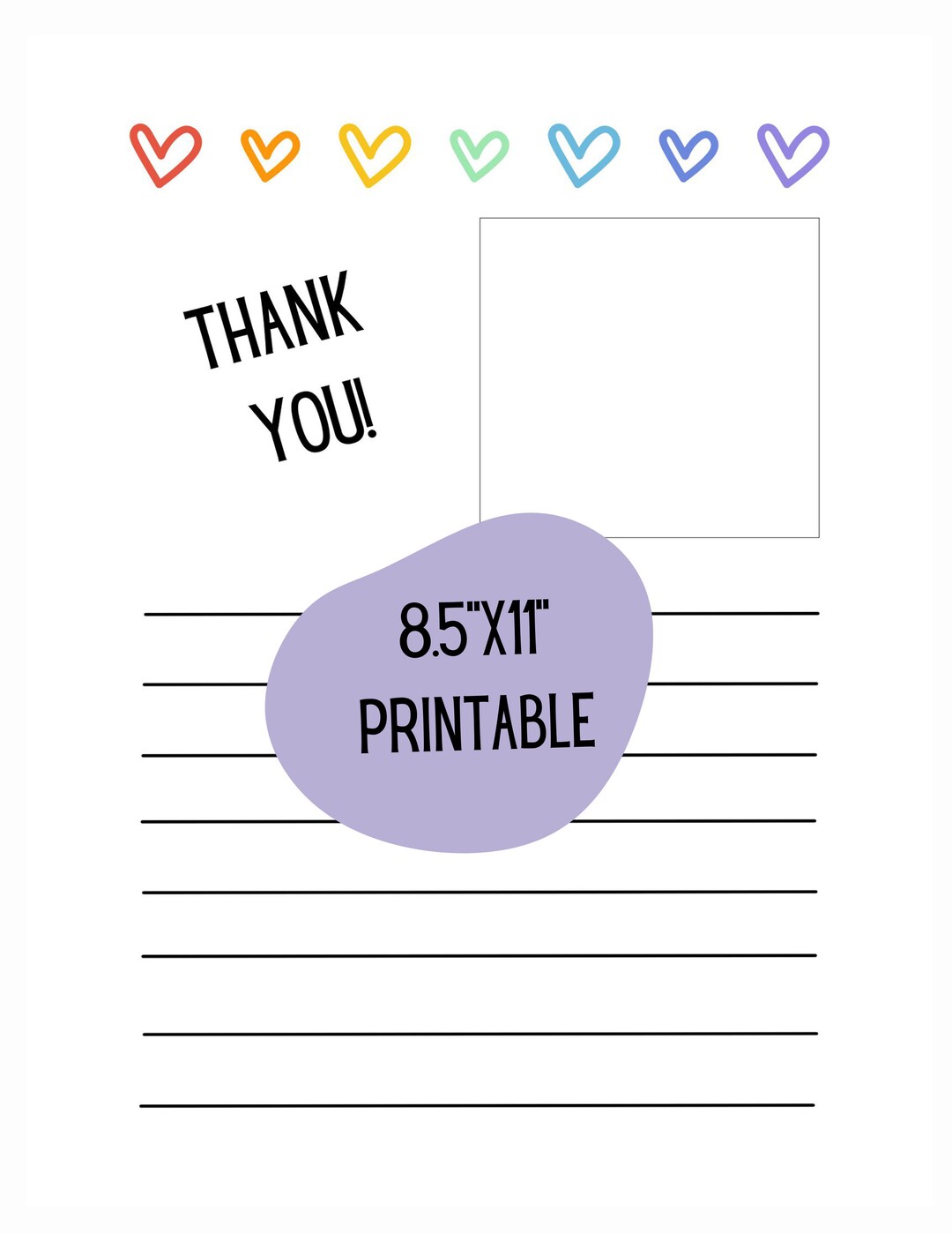 Thank You Printable Thank You Week Gift Thank You Teacher Gifts ...