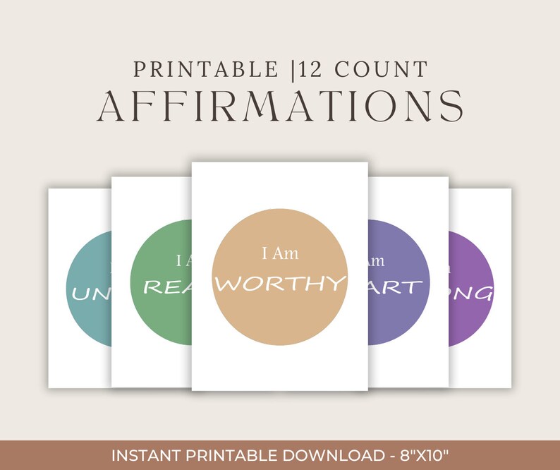 Kids Affirmation Wall Art Boho Classroom Decor I Am Brave Growth ...