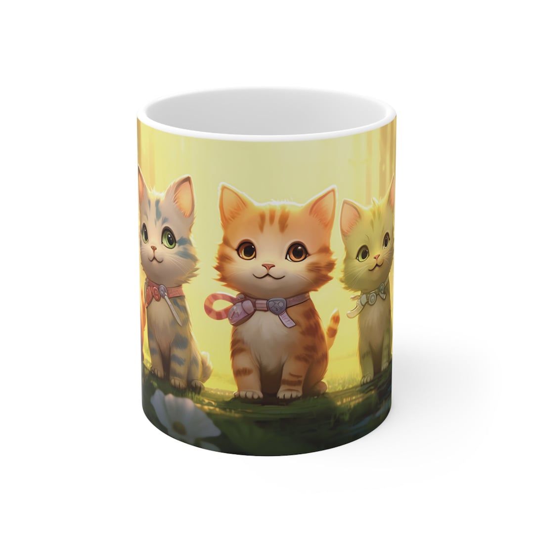 Cute Cat Mug, Cat Coffee Mug, Kitty Coffee Mug, Cat Lover's Mug, Kitten ...