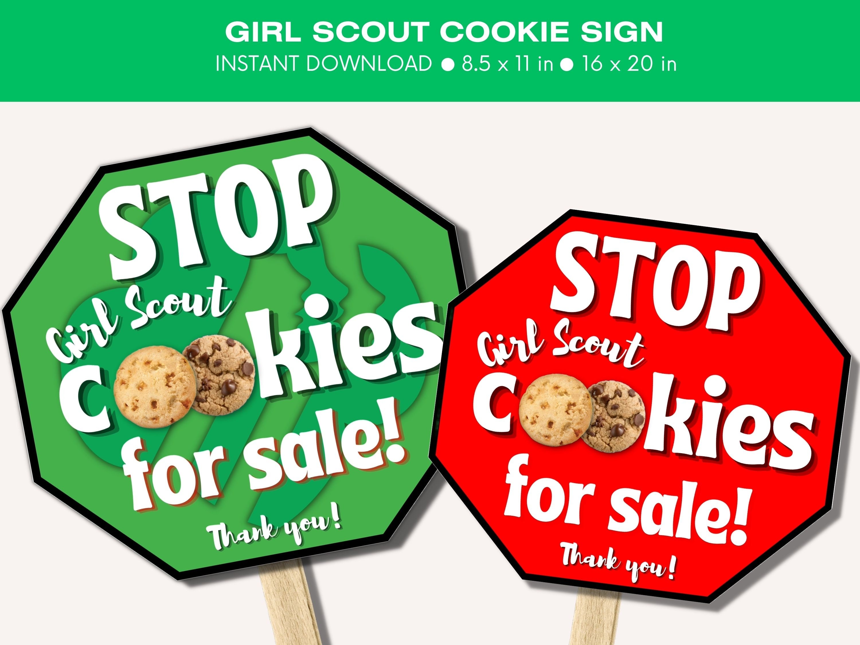 2024 Girl Scout Cookies STOP Sign, Girl Scout Cookie Sign, Girl Scout ...