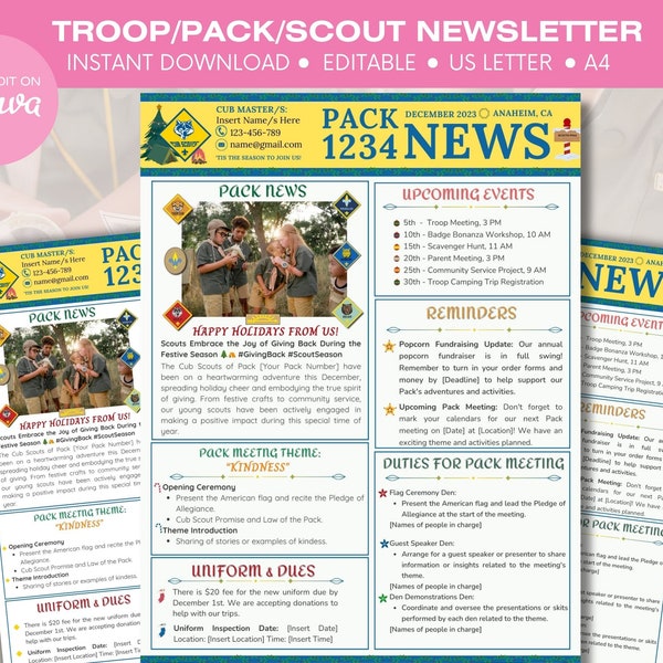 Cub Scout Printables - Etsy