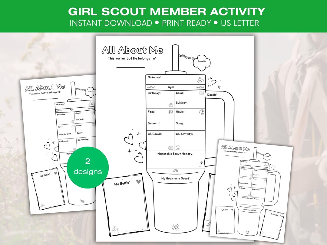 All About Me NEW Water Bottle Cup Activity, New Member Introduction for ...