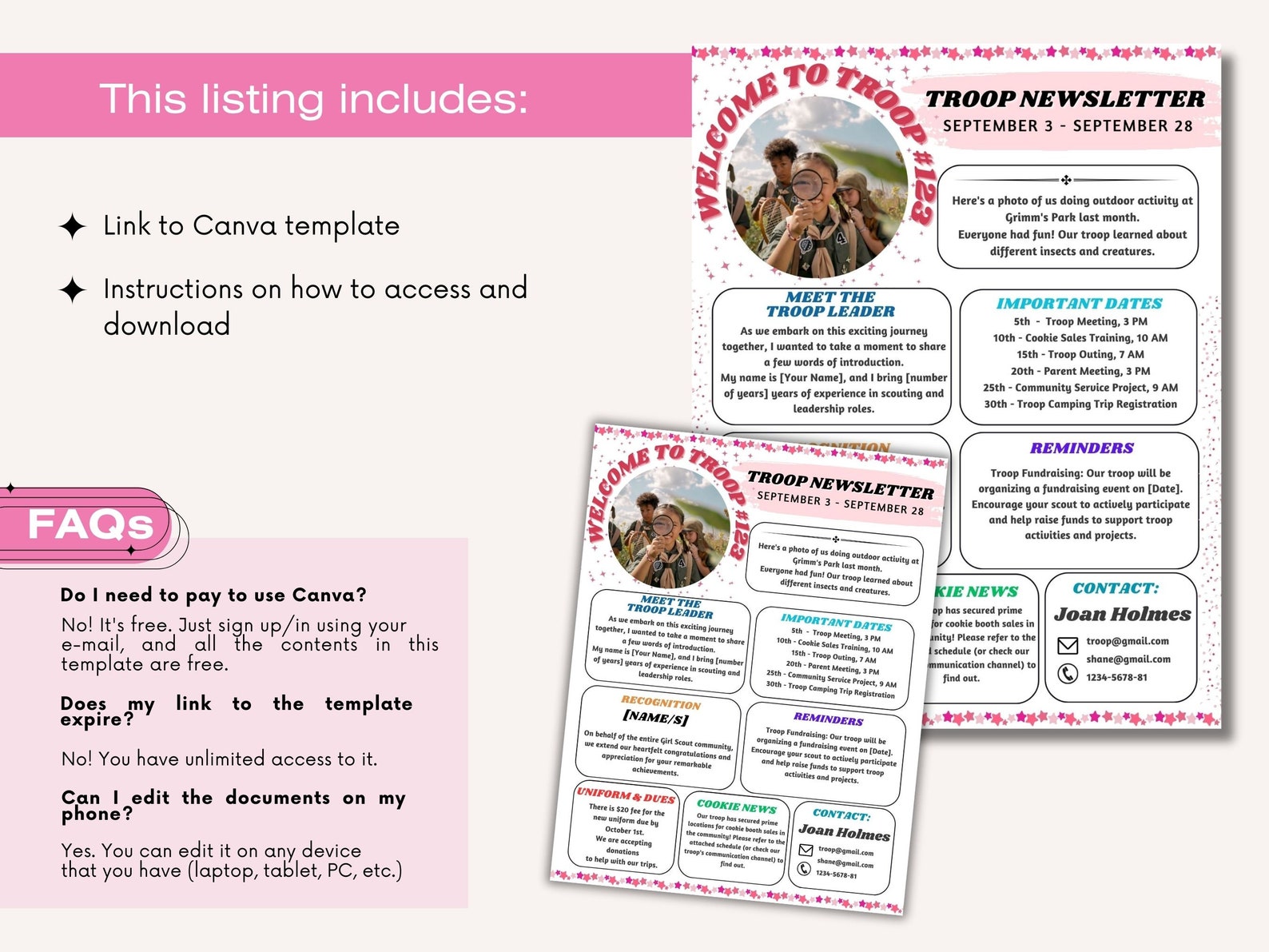 2024 Girl Scout Newsletter, Troop Newsletter, Cub Scout Newsletter ...