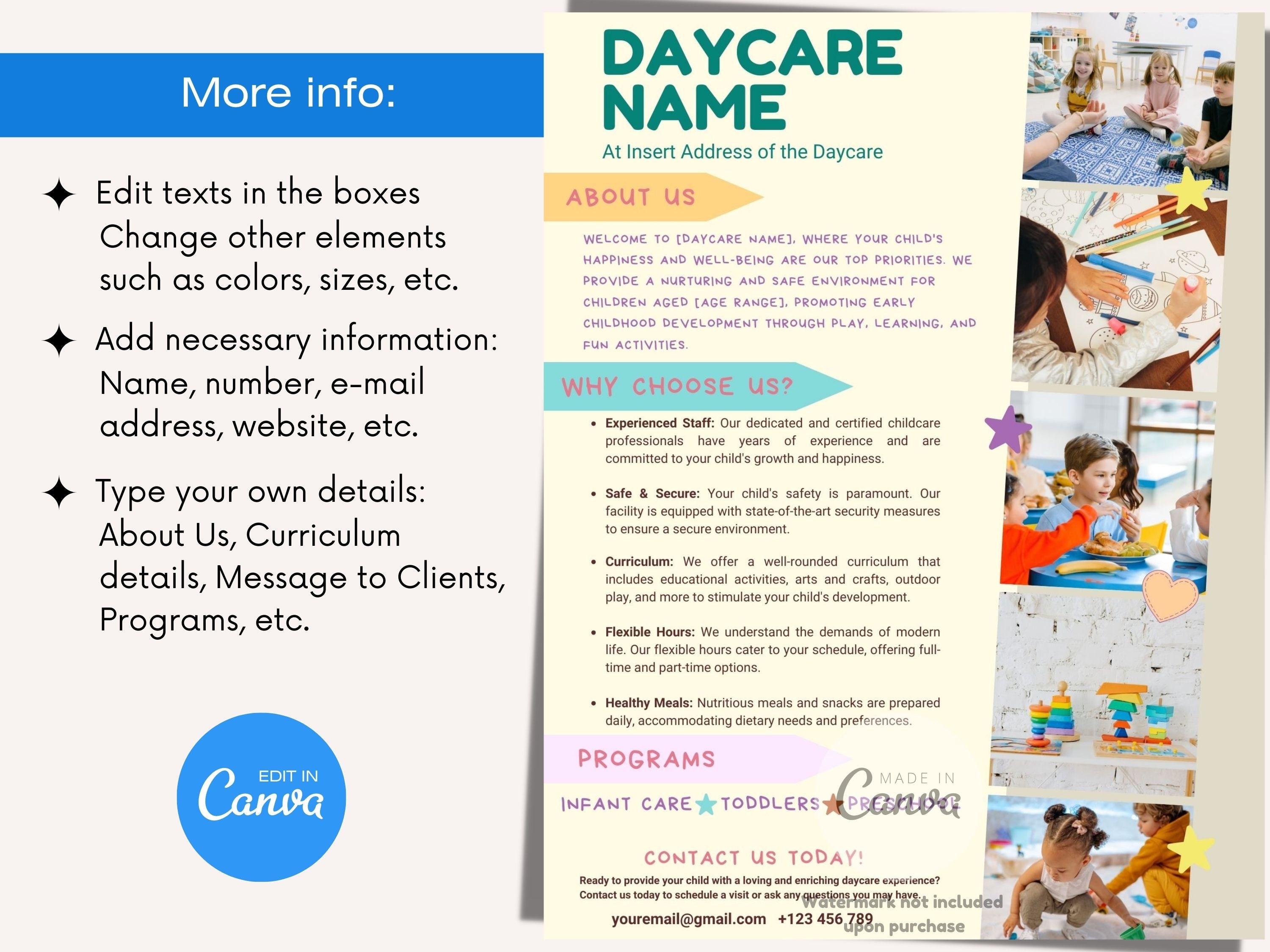 Daycare Business Flyer Bundle, Childcare Flyers, Home Daycare Flyer ...