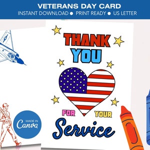 Happy Veterans Day Coloring Page, Veterans Day Thank You Card, Thank ...