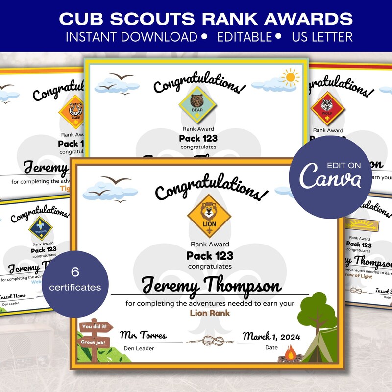 Cub Scout Awards - Etsy