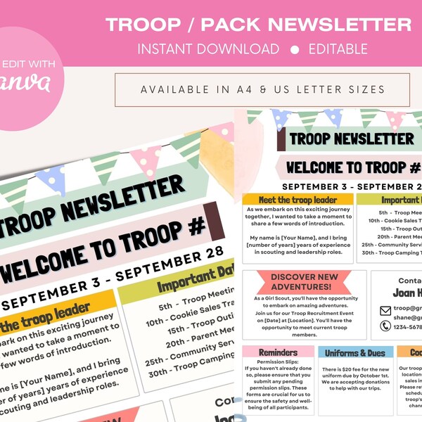 Newsletter Template - Etsy